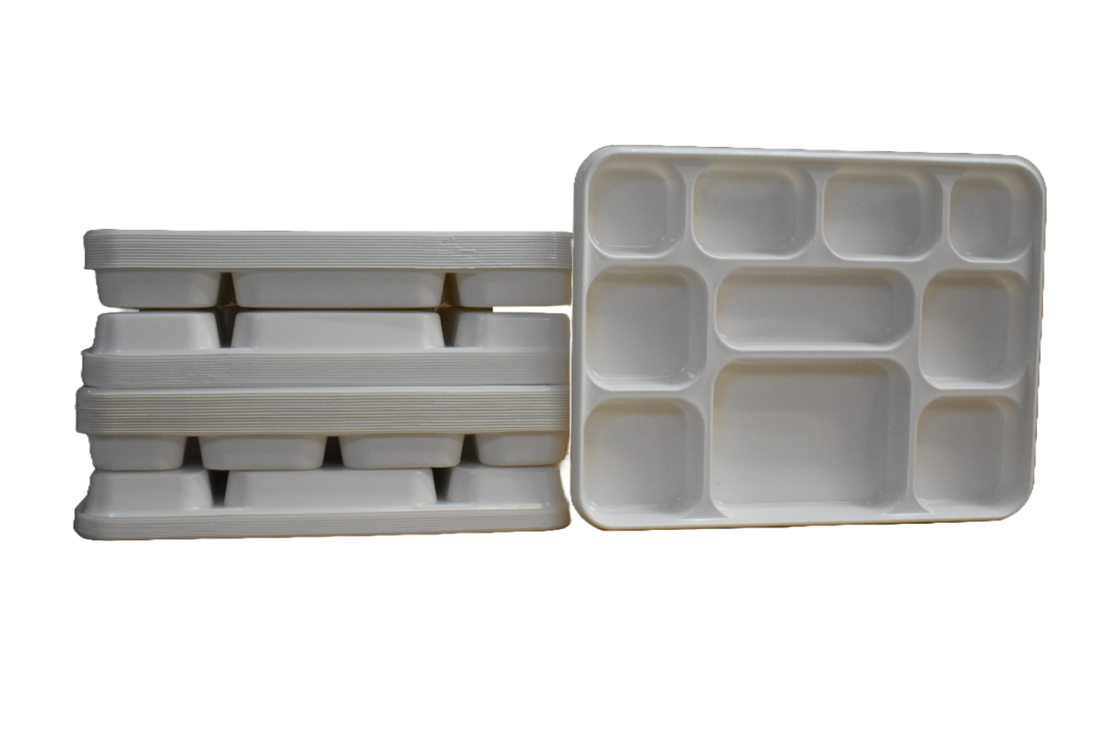 Disposable Plastic Plates 10 Compartment Thali - White (600 Pack ...
