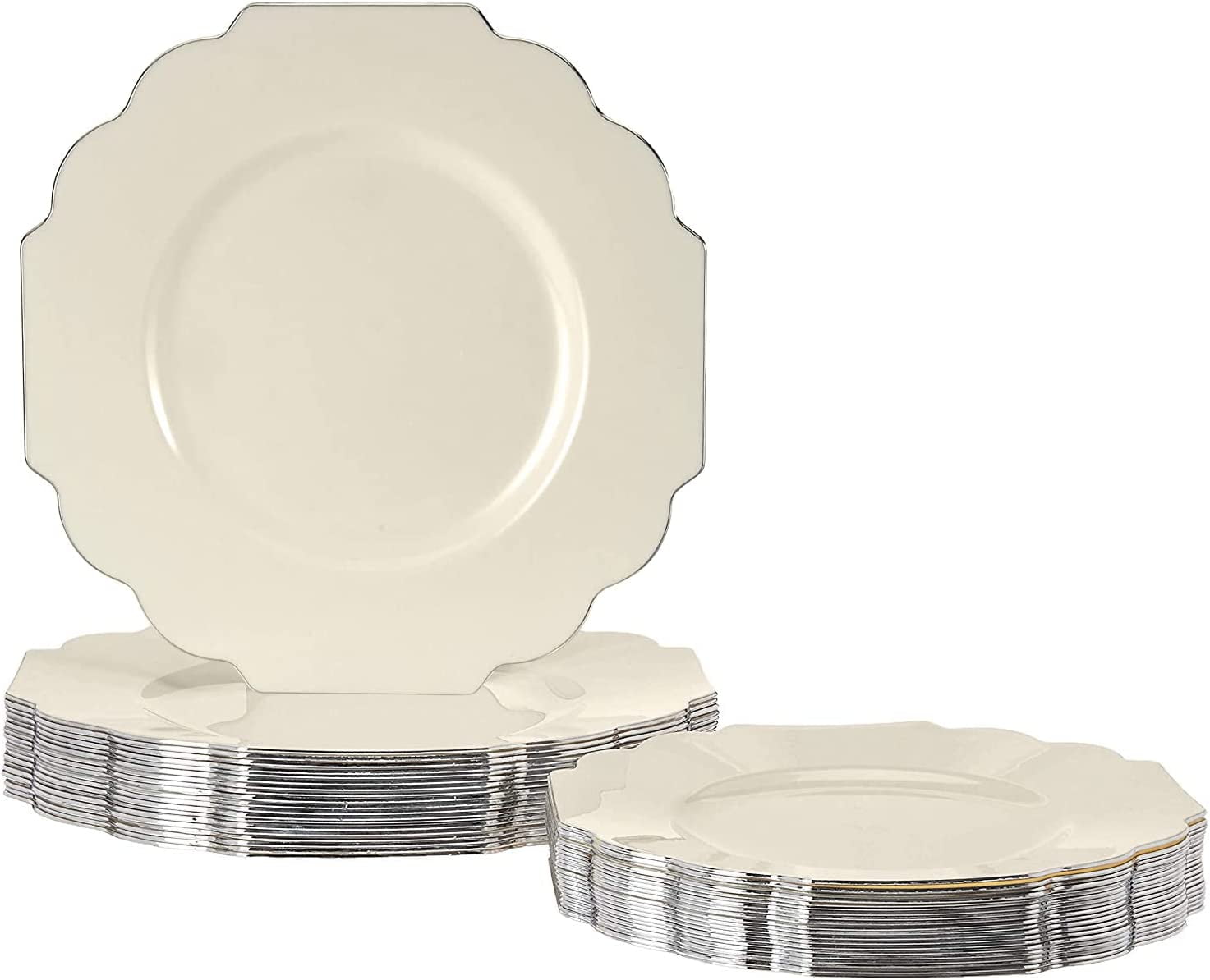 Disposable Plastic Salad Plates (10 Piece), Heavy Duty Disposable ...
