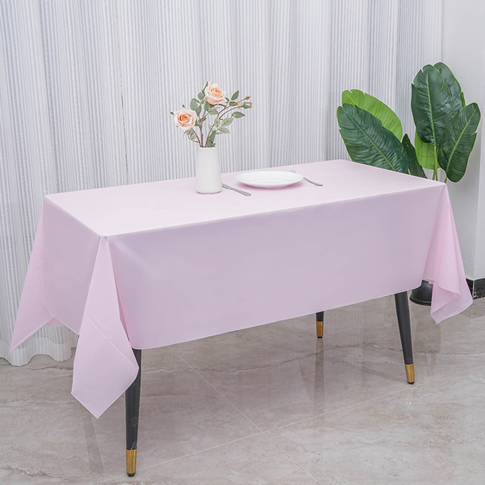 Disposable Plastic Tablecloth | Waterproof & Oilproof | 137x183cm ...