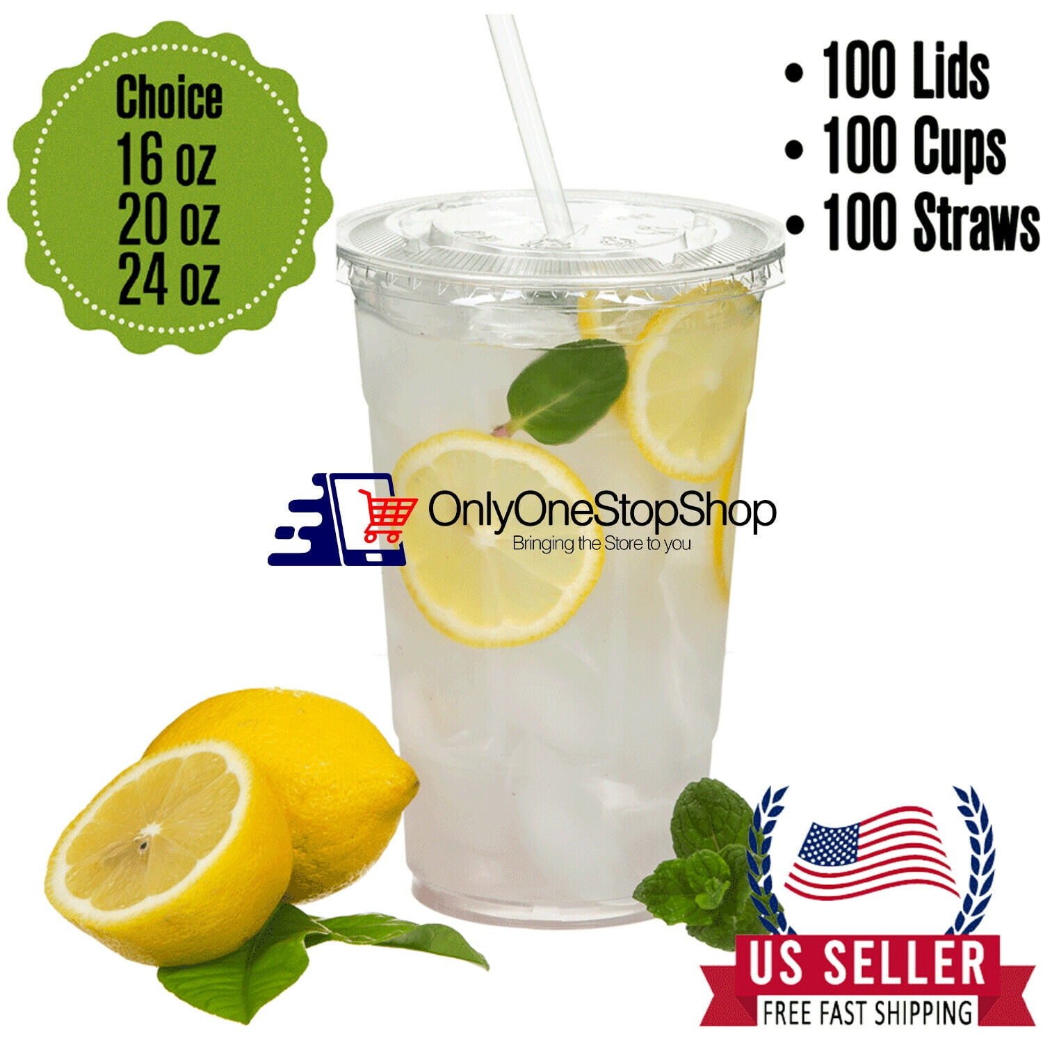 Walmart Party Disposable BPA Free Plastic To Go Cups with Flat Lids and ...