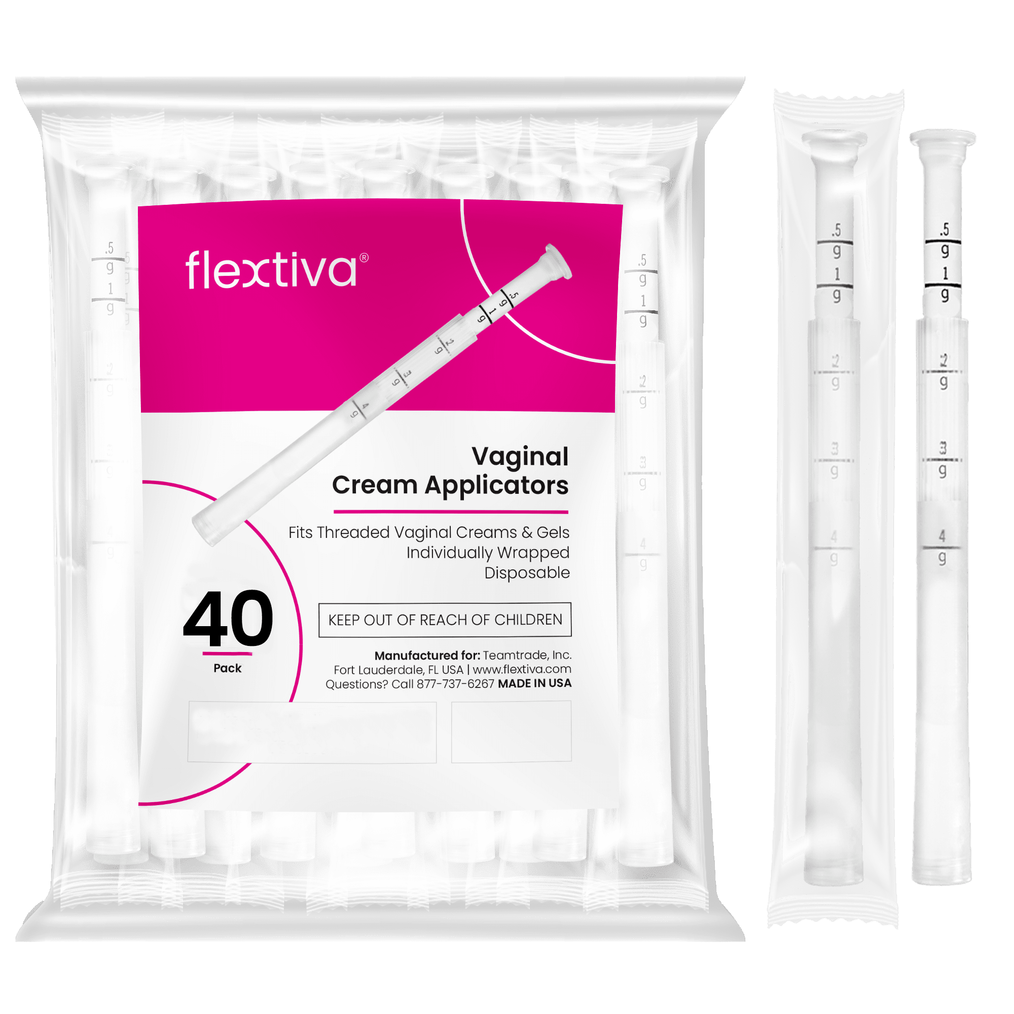 Disposable Plastic Vaginal Cream Applicators - Threaded End to Fit OTC ...