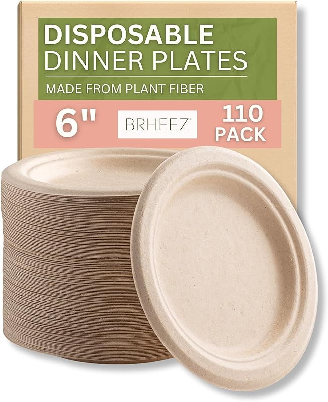. Disposable Plates Paper Plates Alternative Compostable Plates Heavy ...