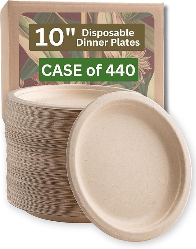 . Disposable Plates Paper Plates Alternative Compostable Plates Heavy ...