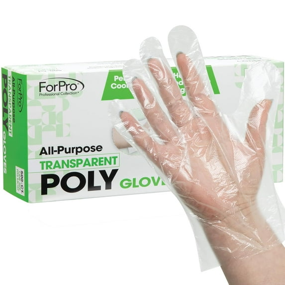Disposable Poly Plastic Gloves, All-Purpose Food Safe Gloves for ...
