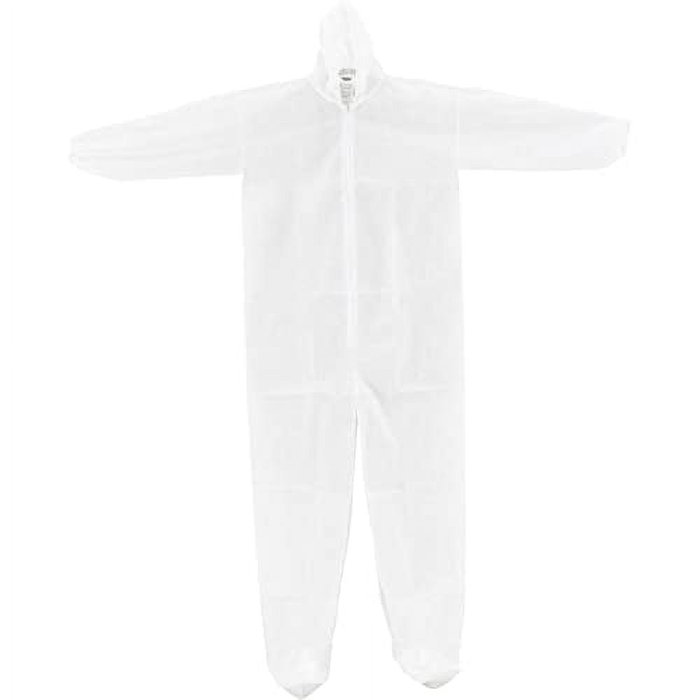 Disposable Polypropylene Coverall, Elastic Hood & Boots, 25/Case ...