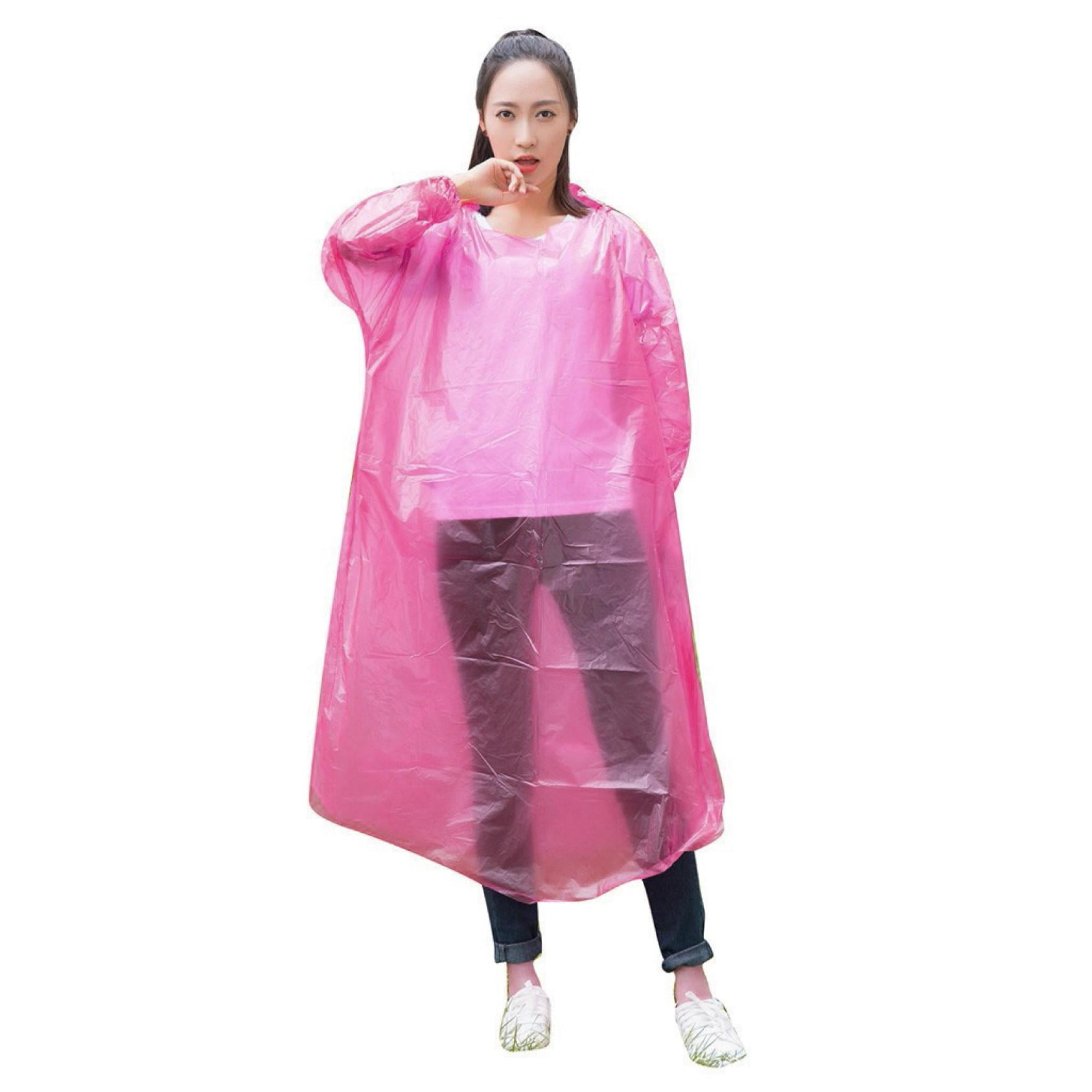 Disposable Ponchos Family Pack Adult Rain Poncho with Hood Multiple ...