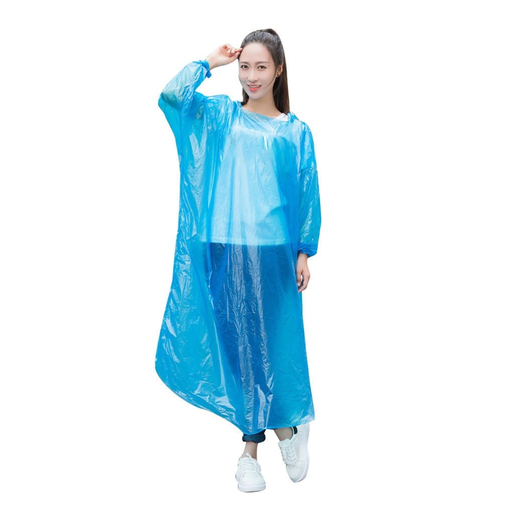 Disposable Ponchos Family Pack Adult Rain Poncho with Hood Multiple ...