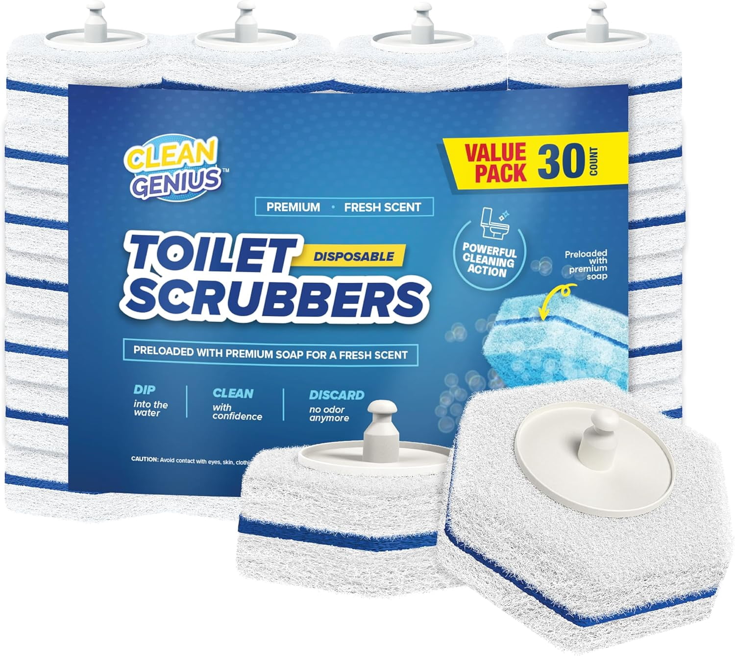 Disposable Prefilled Toilet Cleaning Scrubbers, 30 Count - Walmart.com