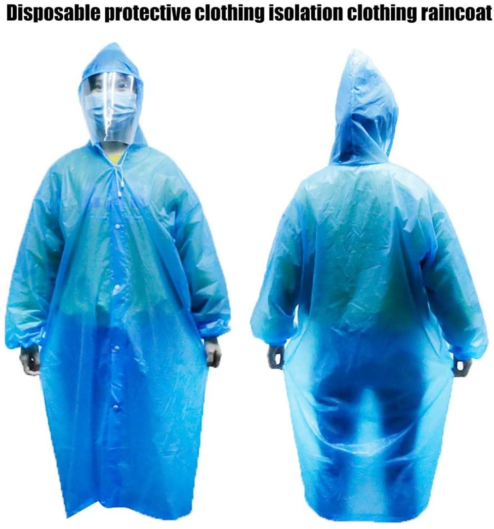 Disposable Protective Coverall Anti-Saliva Full Face Cover Hooded ...