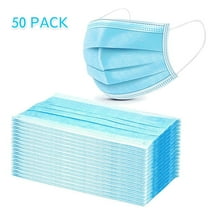 4Ply Black Disposable Face Mask - Scalloped Edges Foldable Masks - Pack ...