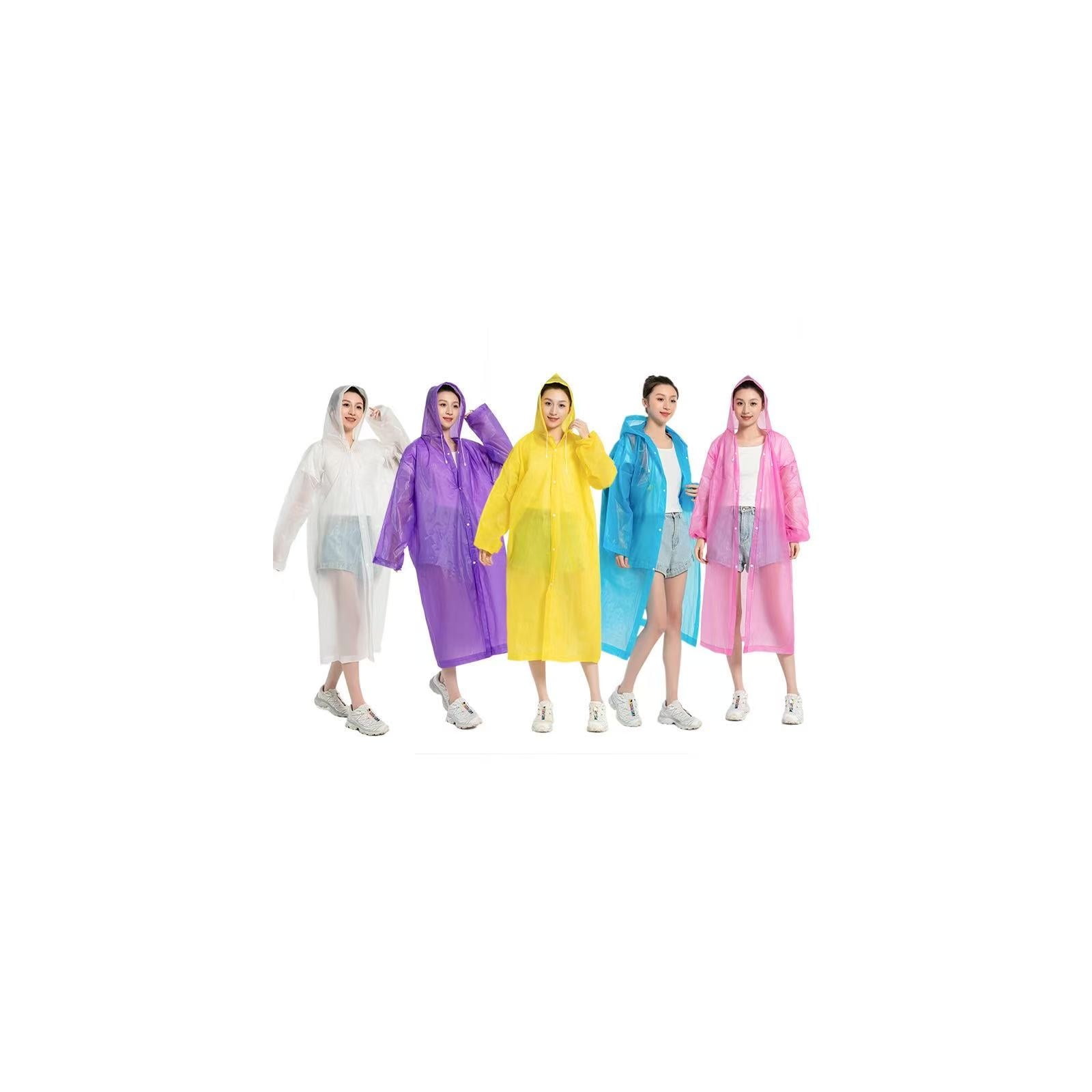 Disposable Rain Poncho 4 Pack for Adults, Colorful Waterproof Ponchos ...