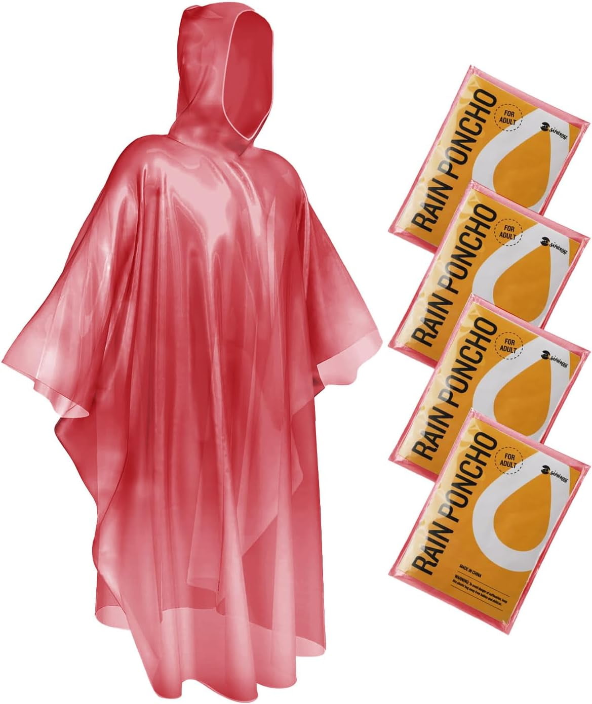 Disposable Rain Ponchos Emergency Clear Poncho - Walmart.com