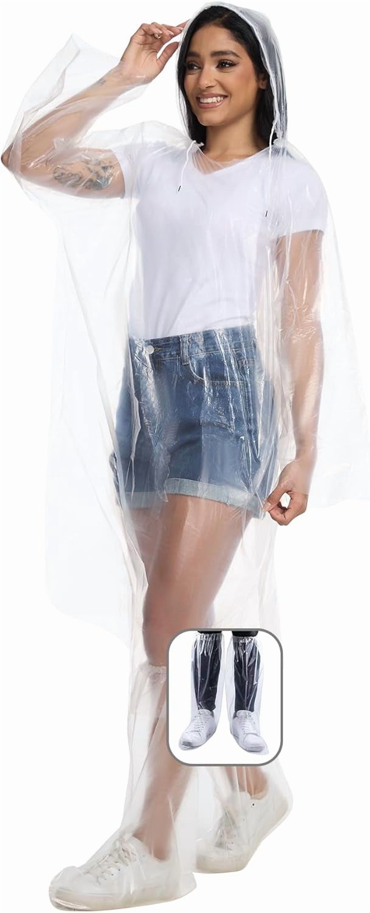 Disposable Rain Ponchos For Adults - Emergency Ponchos With Hoods And ...