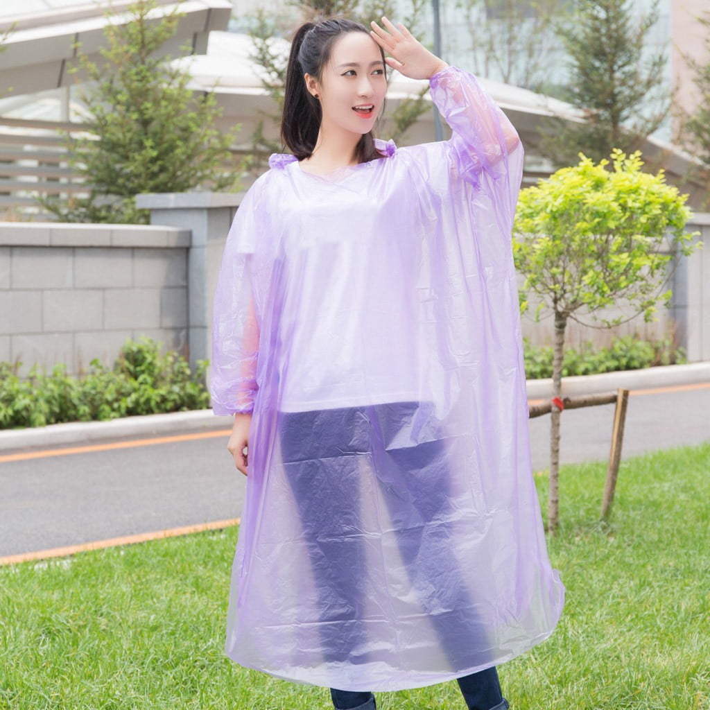 Disposable Rain Ponchos for Adults (5 Pack),Emergency Disposable Rain ...