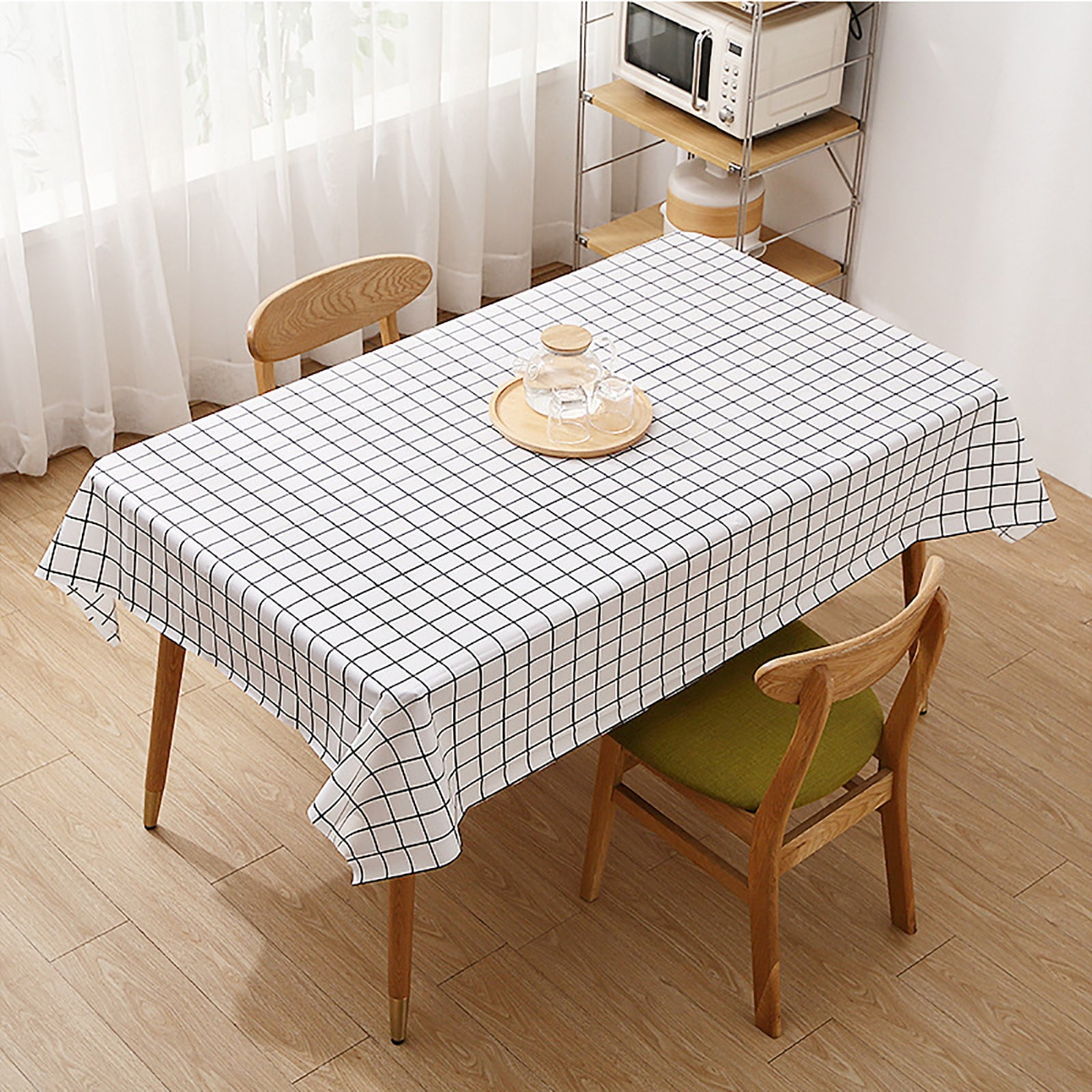 Disposable Red and White Checkered Plastic Picnic Tablecloth ...