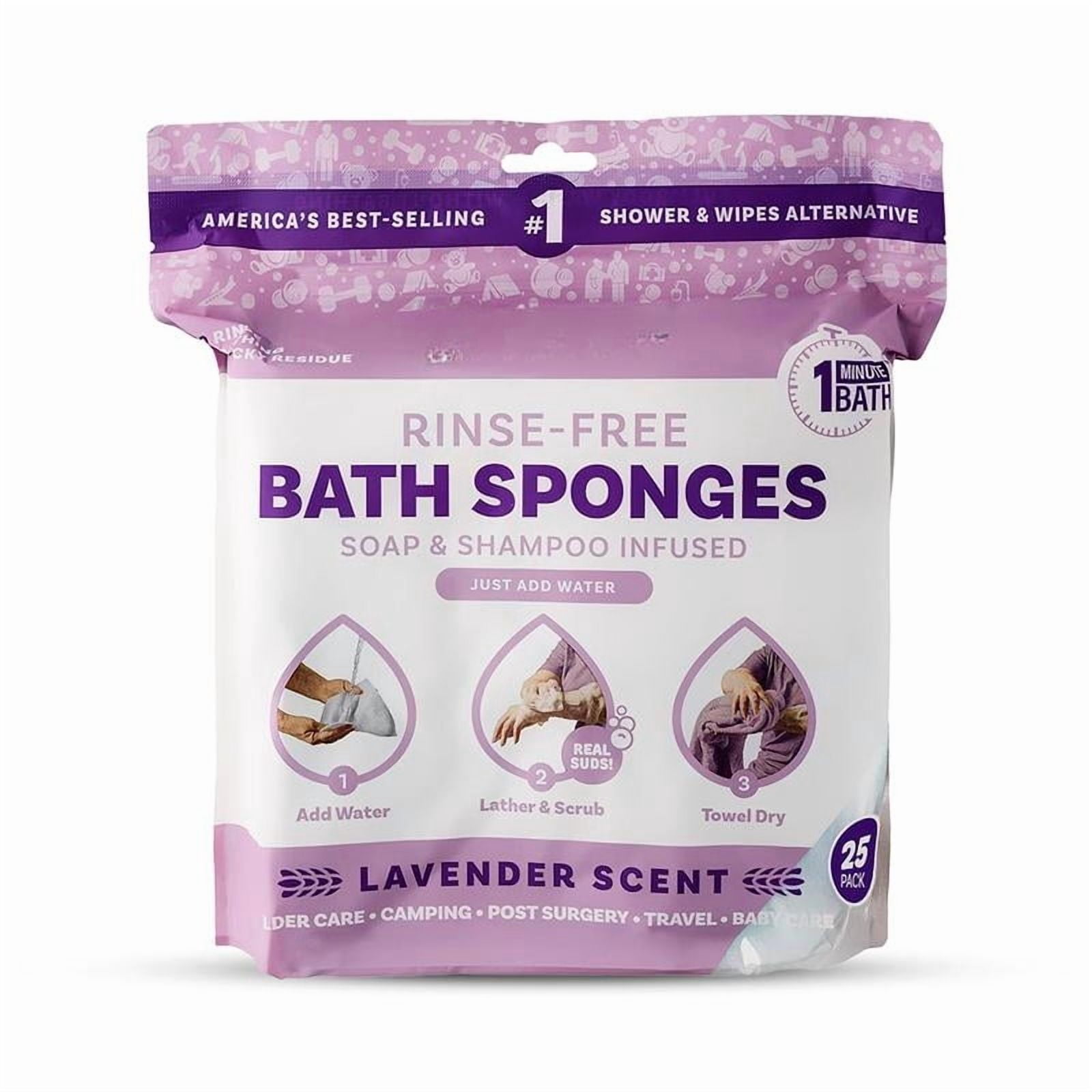 Disposable Rinse Free Bathing Wipes - 25 Pack - All-in-1 Single Use ...