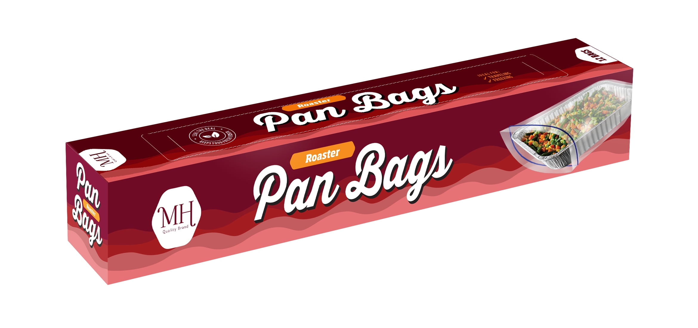 Disposable Roasting Pan Clear Plastic Bags, 16" X 24", 12 Pack ...