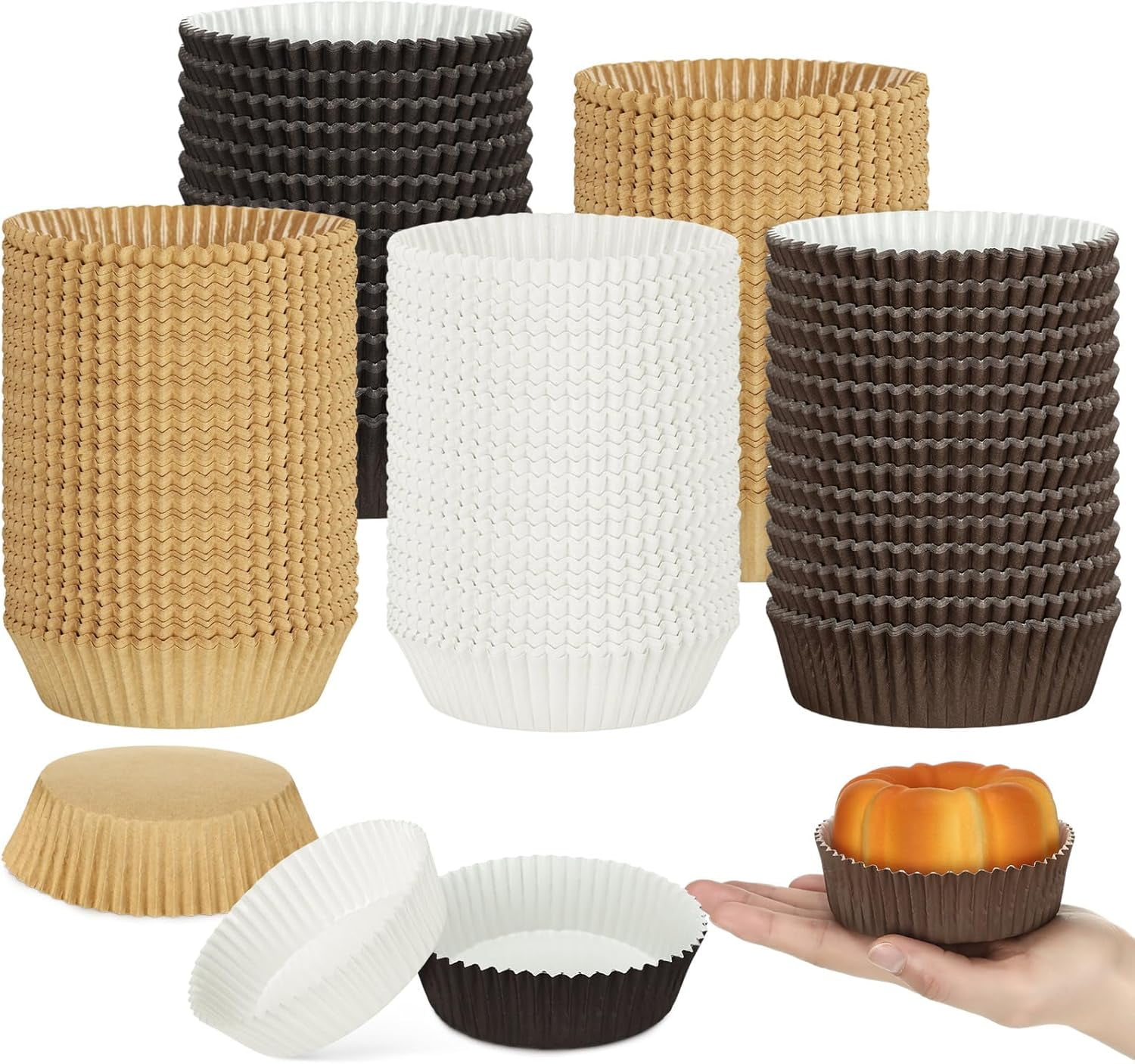 Disposable Round Cupcake Liners Paper Wrappers Cupcake Paper Microwave ...