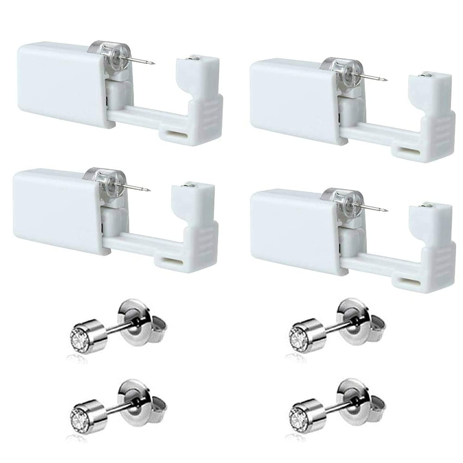 Disposable Self Ear Piercing Gun Kit - 4 Pack, Baby Sterile Ear ...