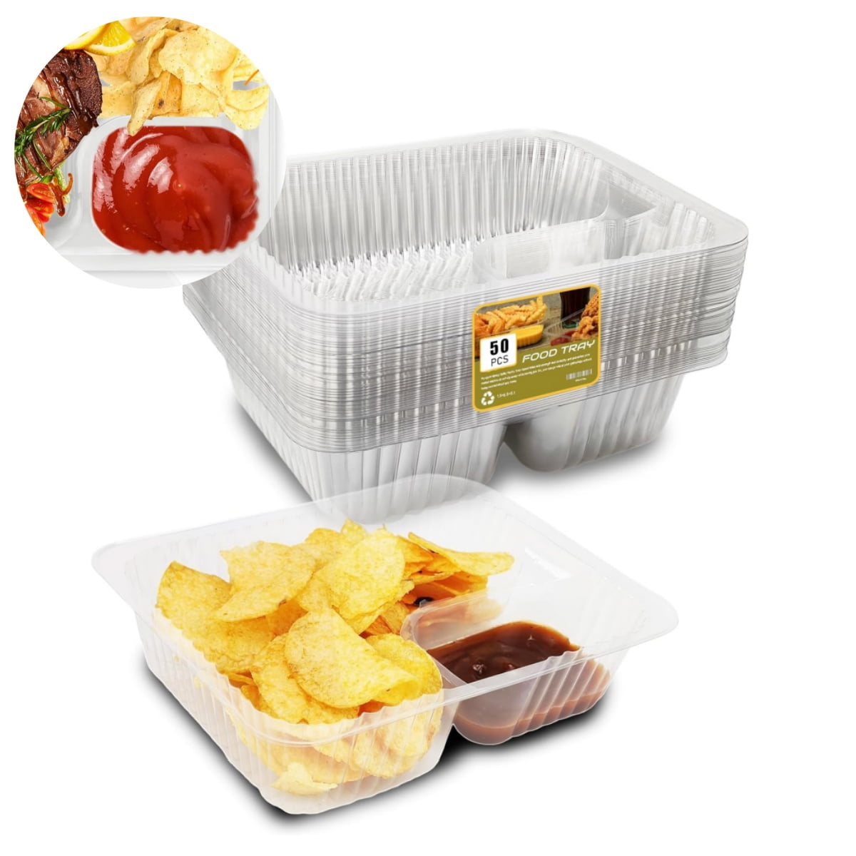 Disposable Serving Trays,Yahome Disposable Nacho Trays,Portable Snack ...