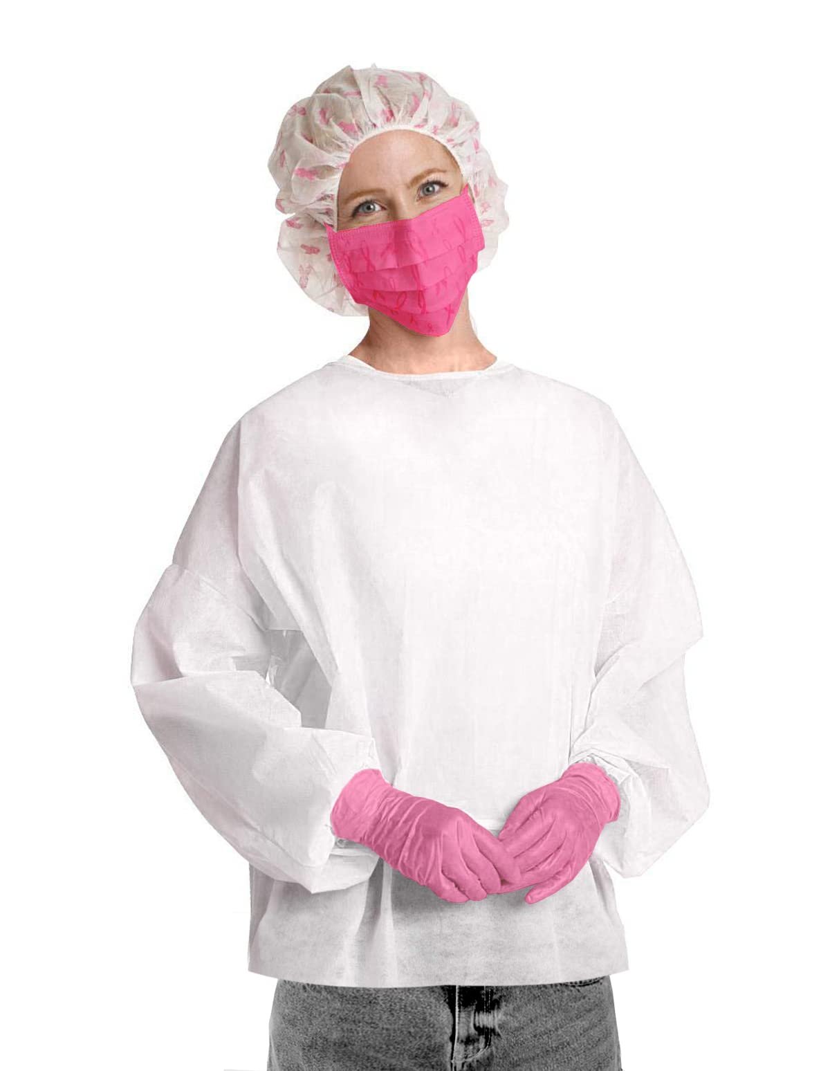 Disposable Shirts in Bulk, 29" x 32". Pack of 50 White Polypropylene 25 ...