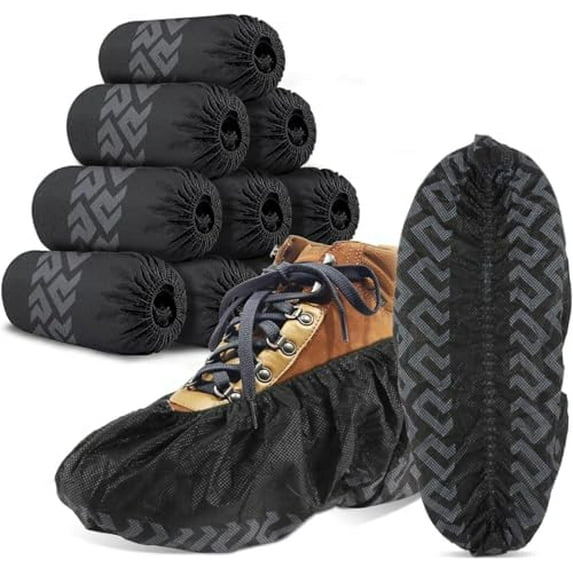 Disposable Shoe Covers 100 Pack (50 Pairs) Recyclable Shoe & Boot ...