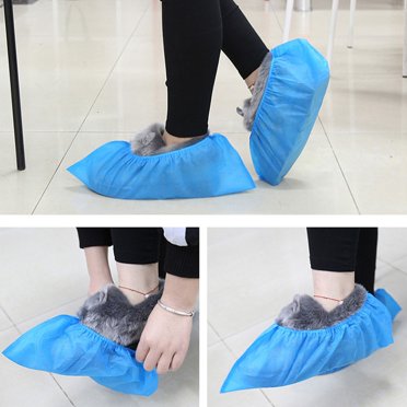 100 PCs (50Pairs) Disposable Non-Woven PP Shoe Covers by VASTMED – 100% ...