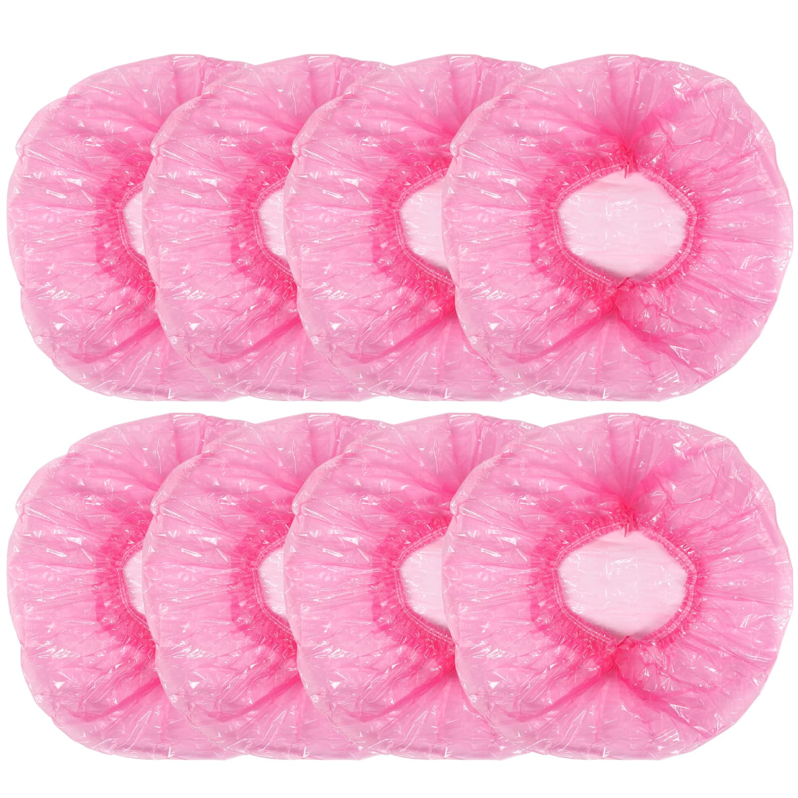 Disposable Shower Caps - 100 Pack Clear Plastic Hair Caps for Women ...