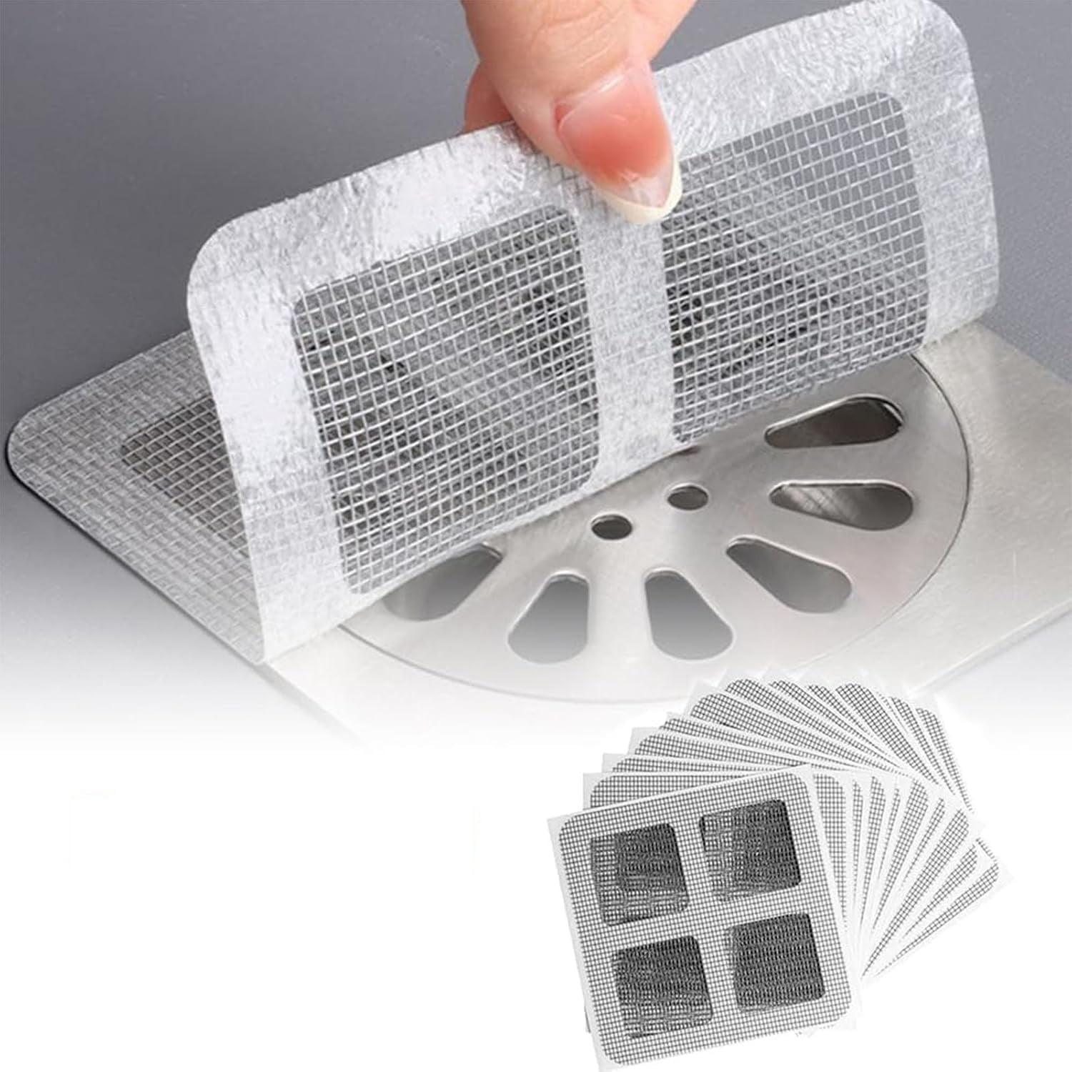 Disposable Shower Drain Cover Hair Catcher Shower Drain Mesh Stickers ...