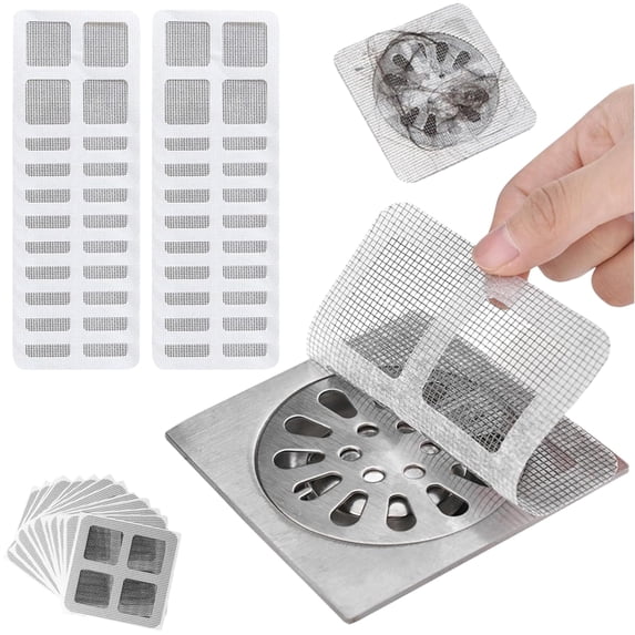 Disposable Shower Drain Hair Catcher, Upgraded Hair Drain Stickers ...