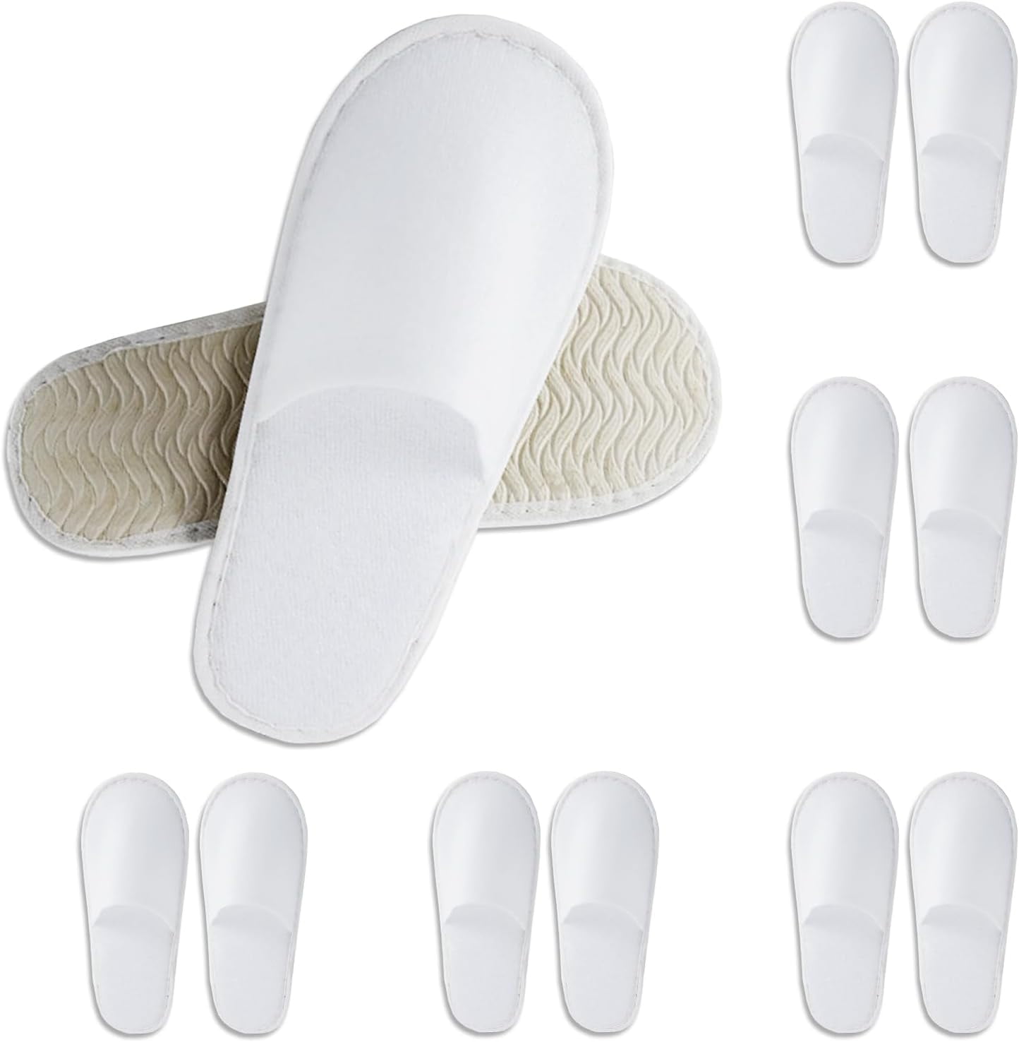 Disposable Slippers for Guest, 6 Pairs Spa Hotel House Slippers for ...