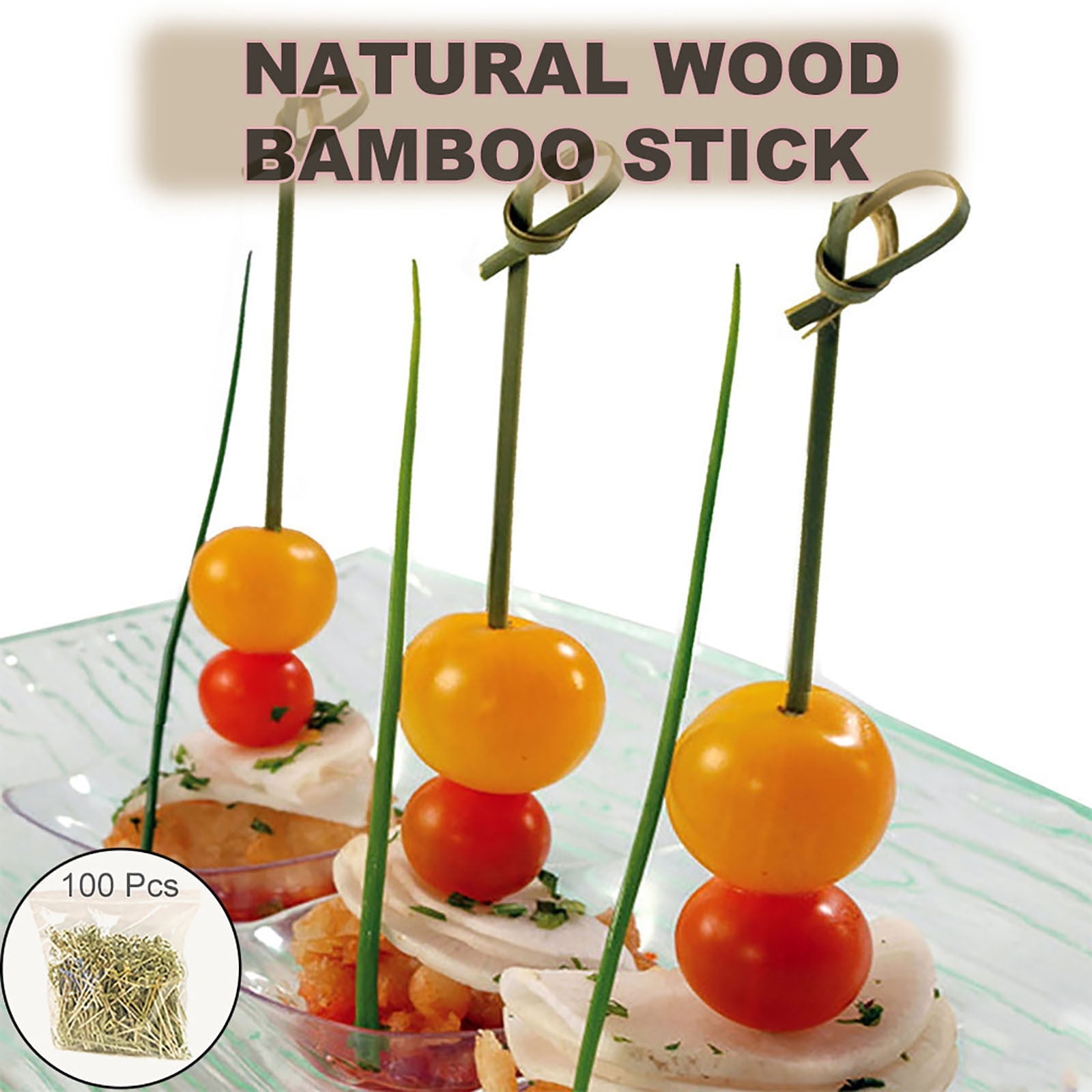 Disposable Small Cake Fruit Hamburger Skewers 4.7 Inch | Fancy Flower ...