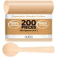 Disposable Small Wooden Spoon 3.9 inch– (Pack of 200) Mini Wooden ...