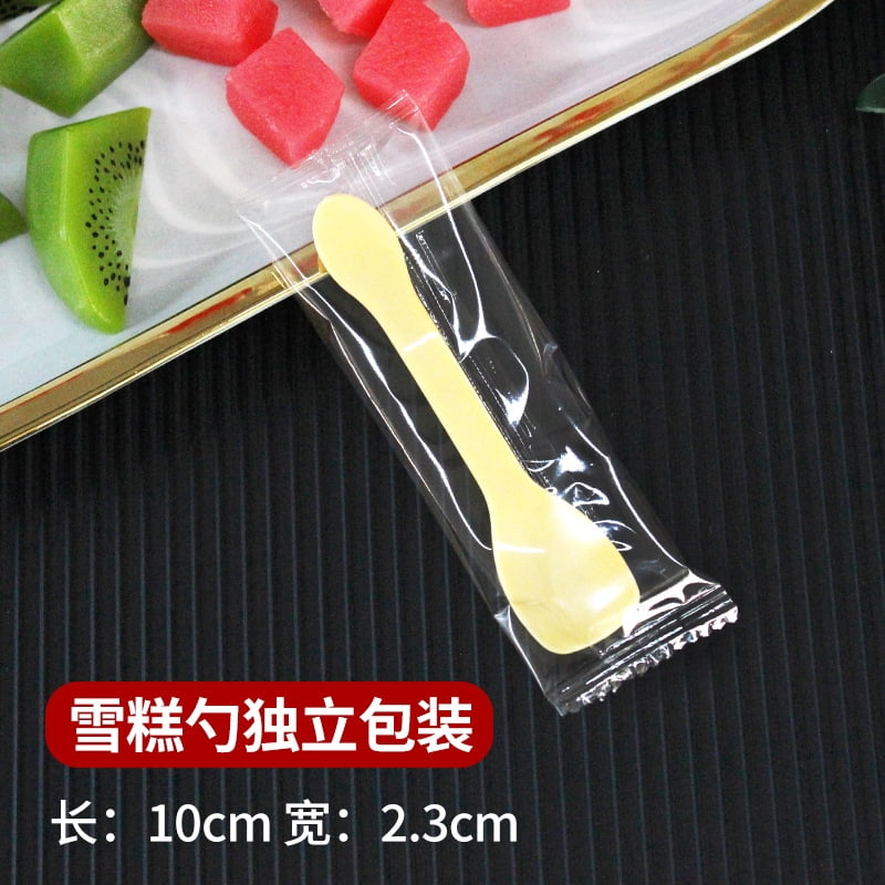 Disposable Spoon Snowball Digging Spoon Plastic Transparent Ice Cream ...