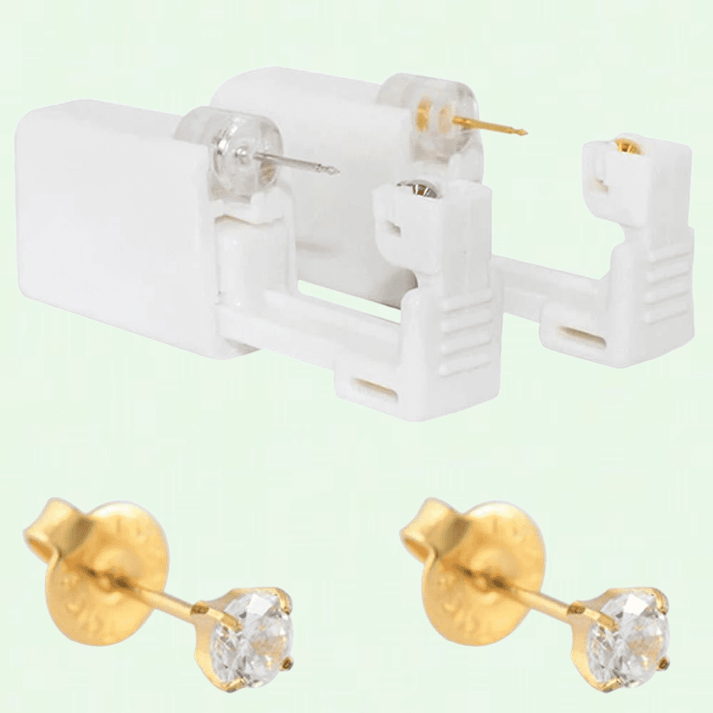 Disposable Sterile Ear Piercing Gun Kit - Painless Spiral Device for ...