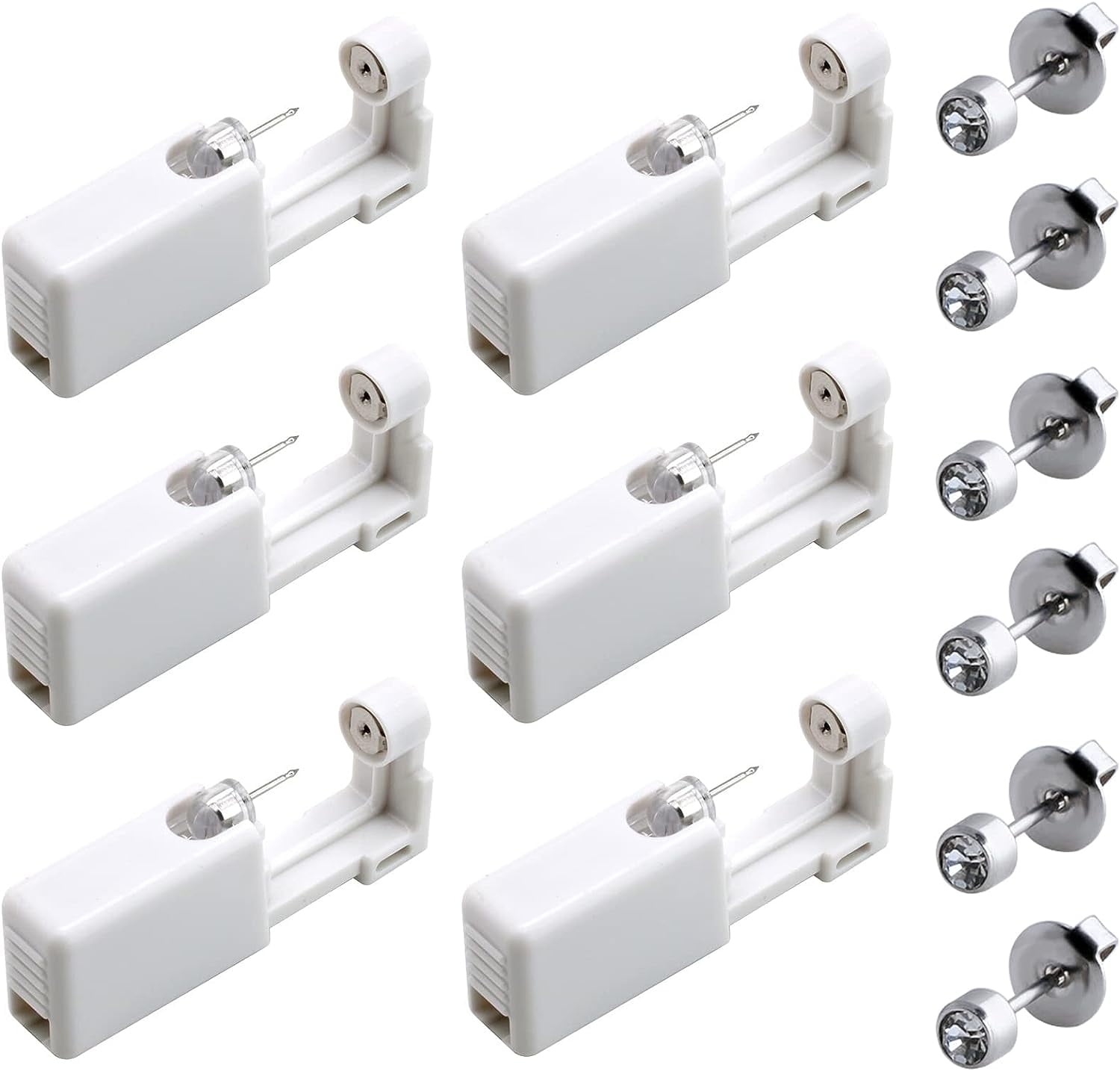 Disposable Sterile Safety Ear Nose Piercing Gun Pack of 6 Ear Piercing ...