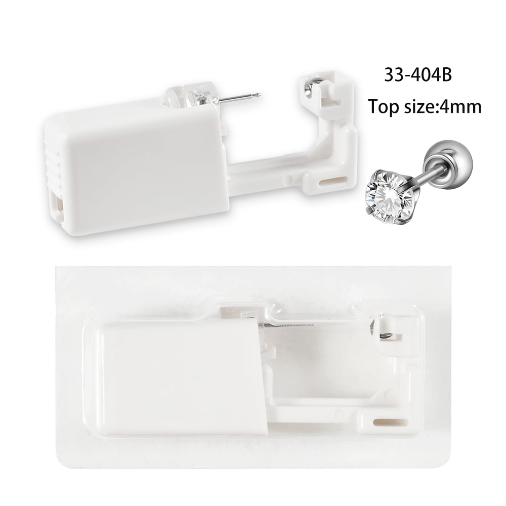 Disposable Sterile Stainless Steel Zircon Second Generation Push-in Ear ...
