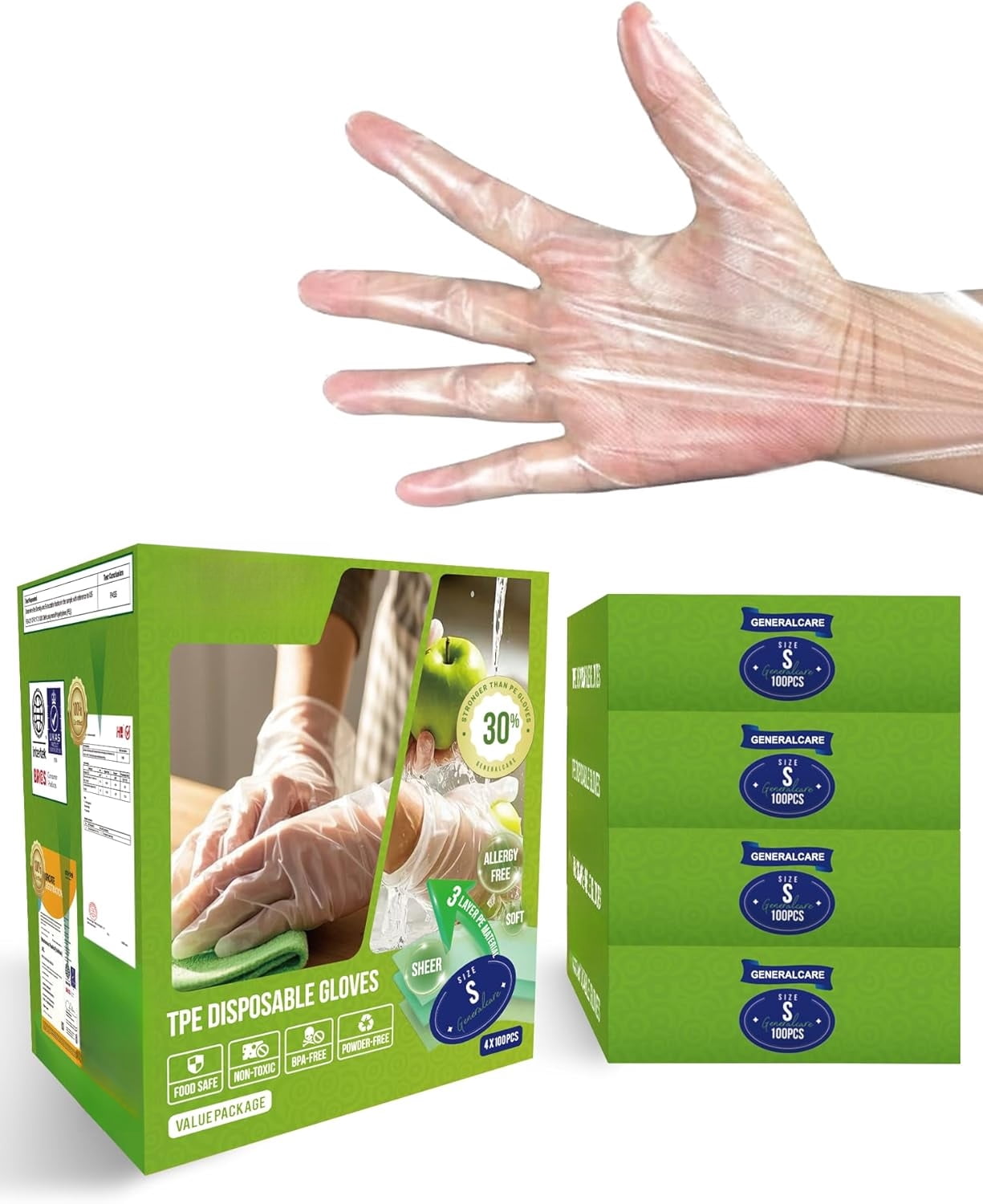 Disposable TPE Cooking Gloves, Ideal for Cleaning and Food Prep, Latex ...