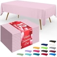 Disposable Table Cloth - 12 Pack, 54 x 108 Inch Waterproof Rectangle ...