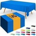 Disposable Table Cloth - 12 Pack, 54 x 108 Inch Waterproof Rectangle ...