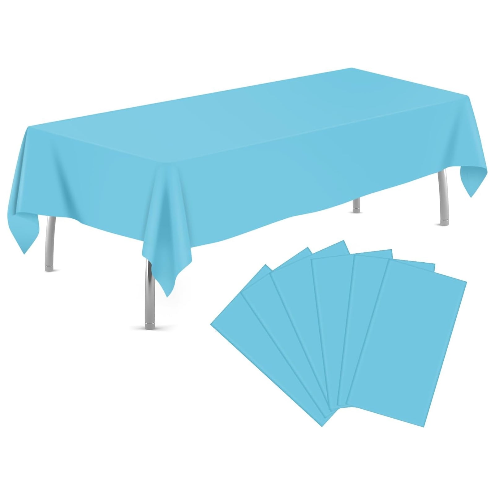 Disposable Table Cloth - 6 Pack, 54 x 108 Inch Table Cloths for Parties ...