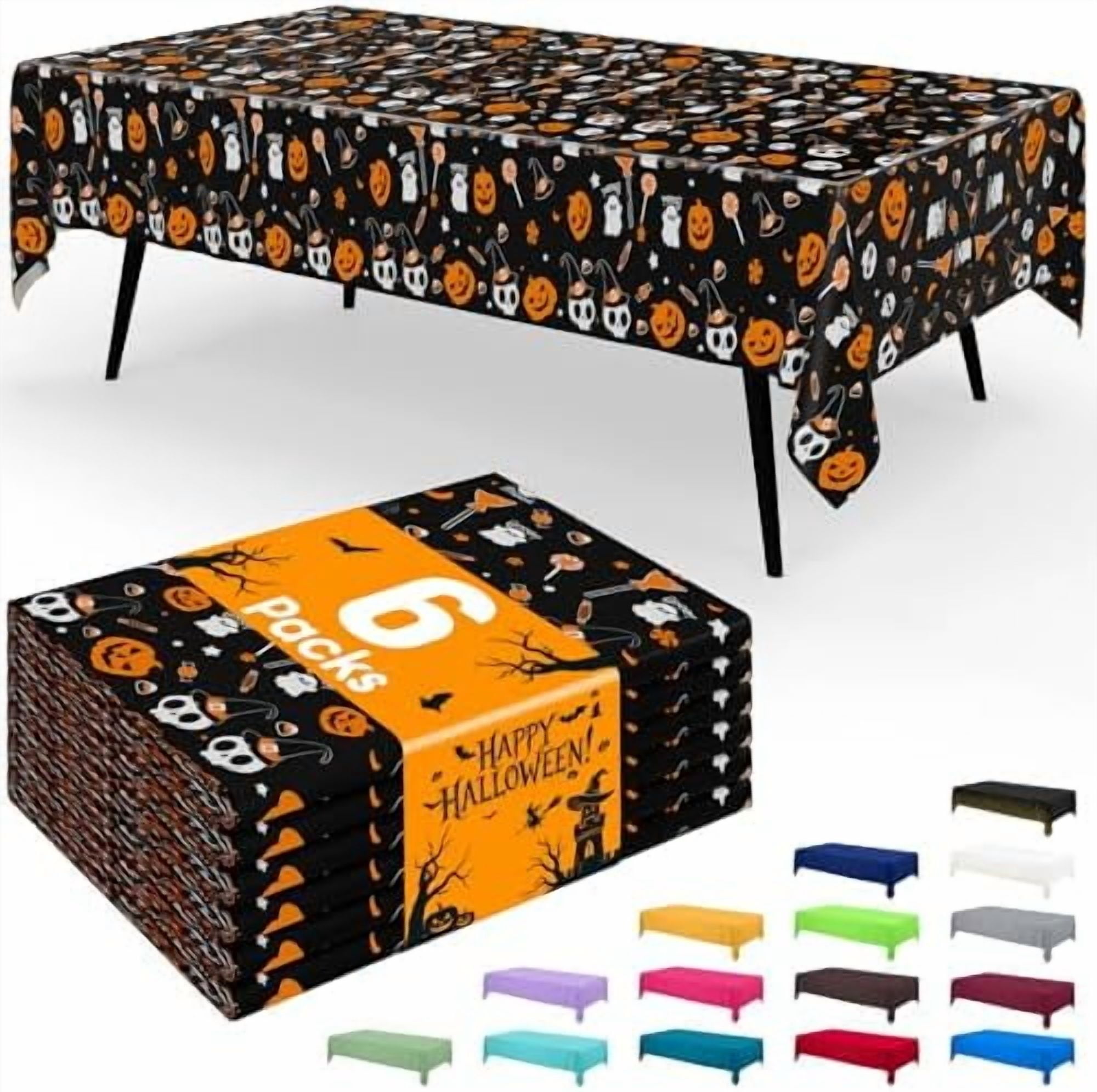 Disposable Table Cloth - 6 Pack, 54 x 108 Inch Waterproof Rectangle ...
