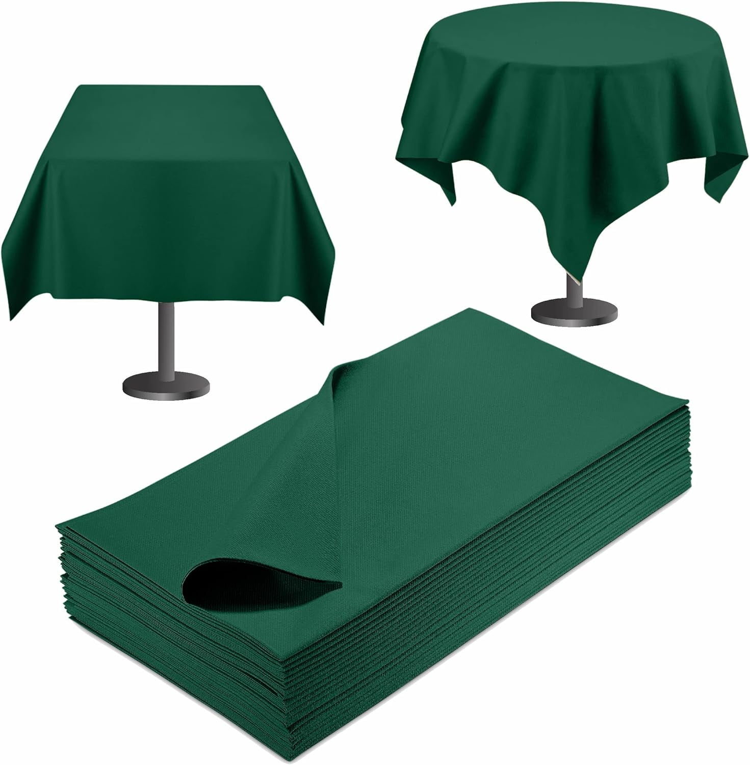 Disposable Tablecloth for Square Or Round Table, [20-Pack] 48" x 48 ...