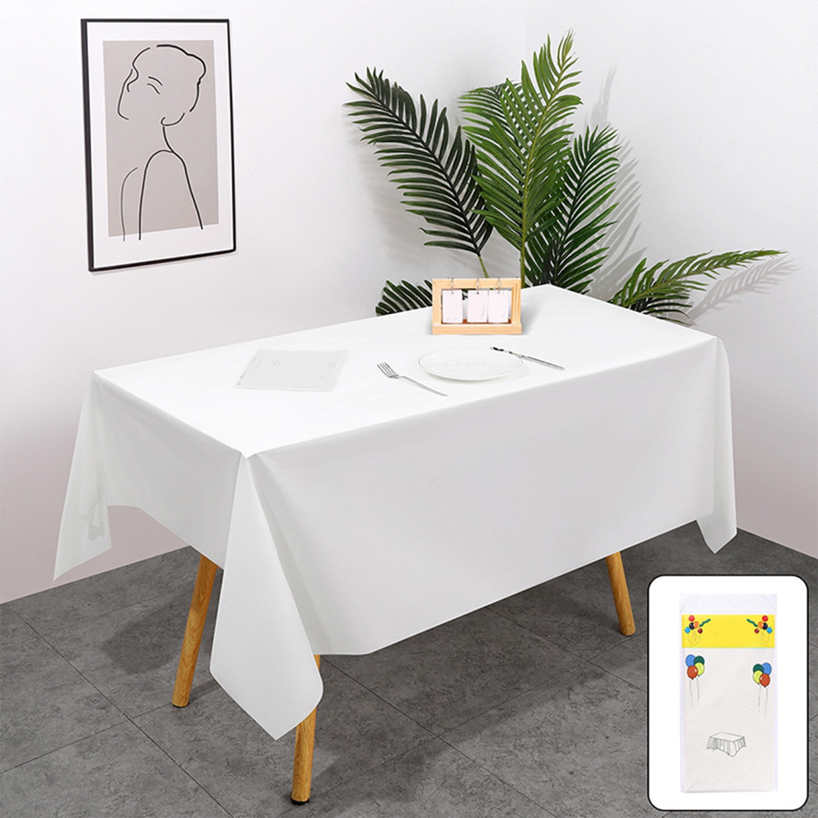 Disposable Tablecloths, Padded Party Table Cover for Picnics and Events ...