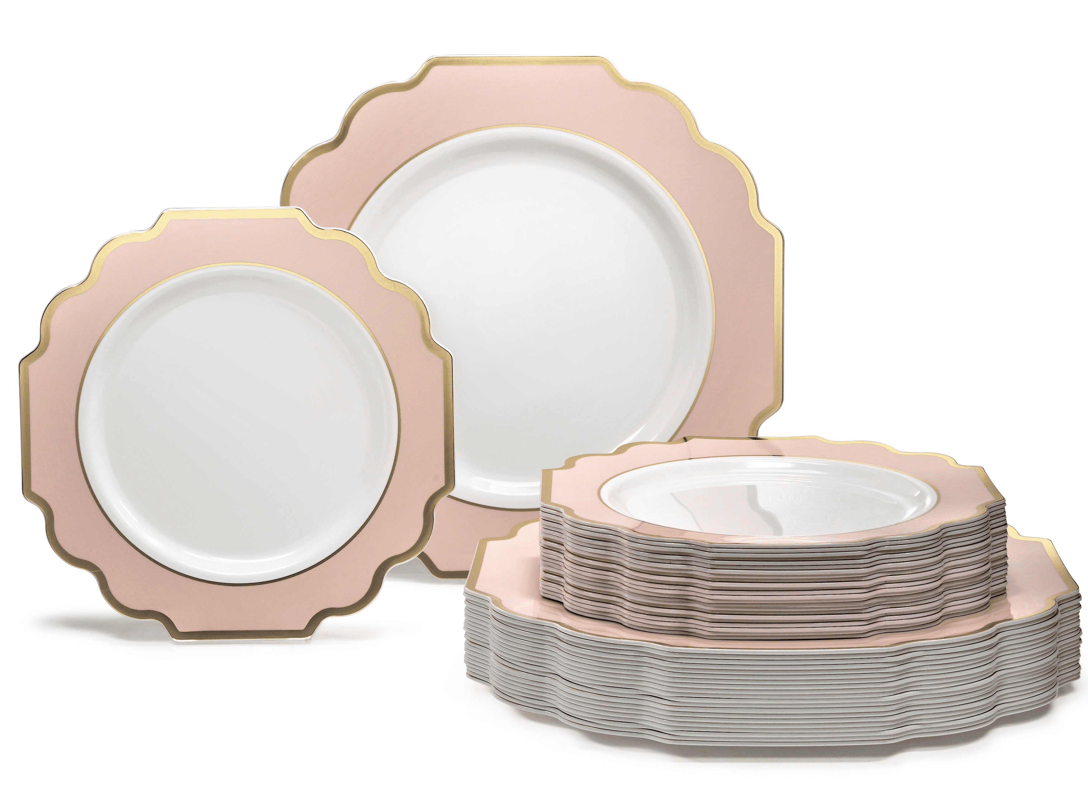 Disposable Tableware " VIWING " 80 Plates Pack,(40 Guests) Heavyweight ...
