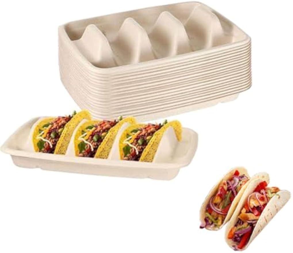 Disposable Taco Holders for Party Taco Plates Taco Tray Holder with ...