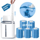 Disposable Toilet Bowl Brush and Holder Cleaning System with Cleanser ...