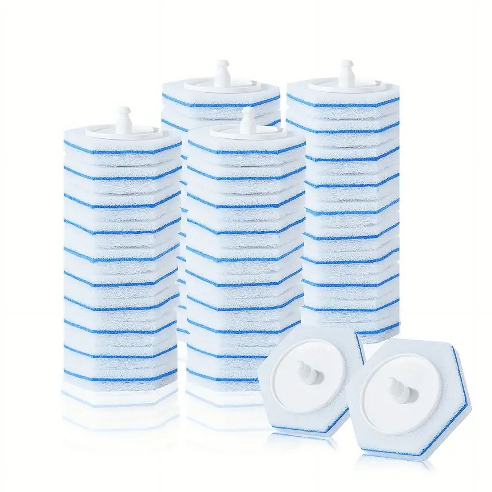 Disposable Toilet Brush Refills 60 Count Upgraded Disposable Toilet ...
