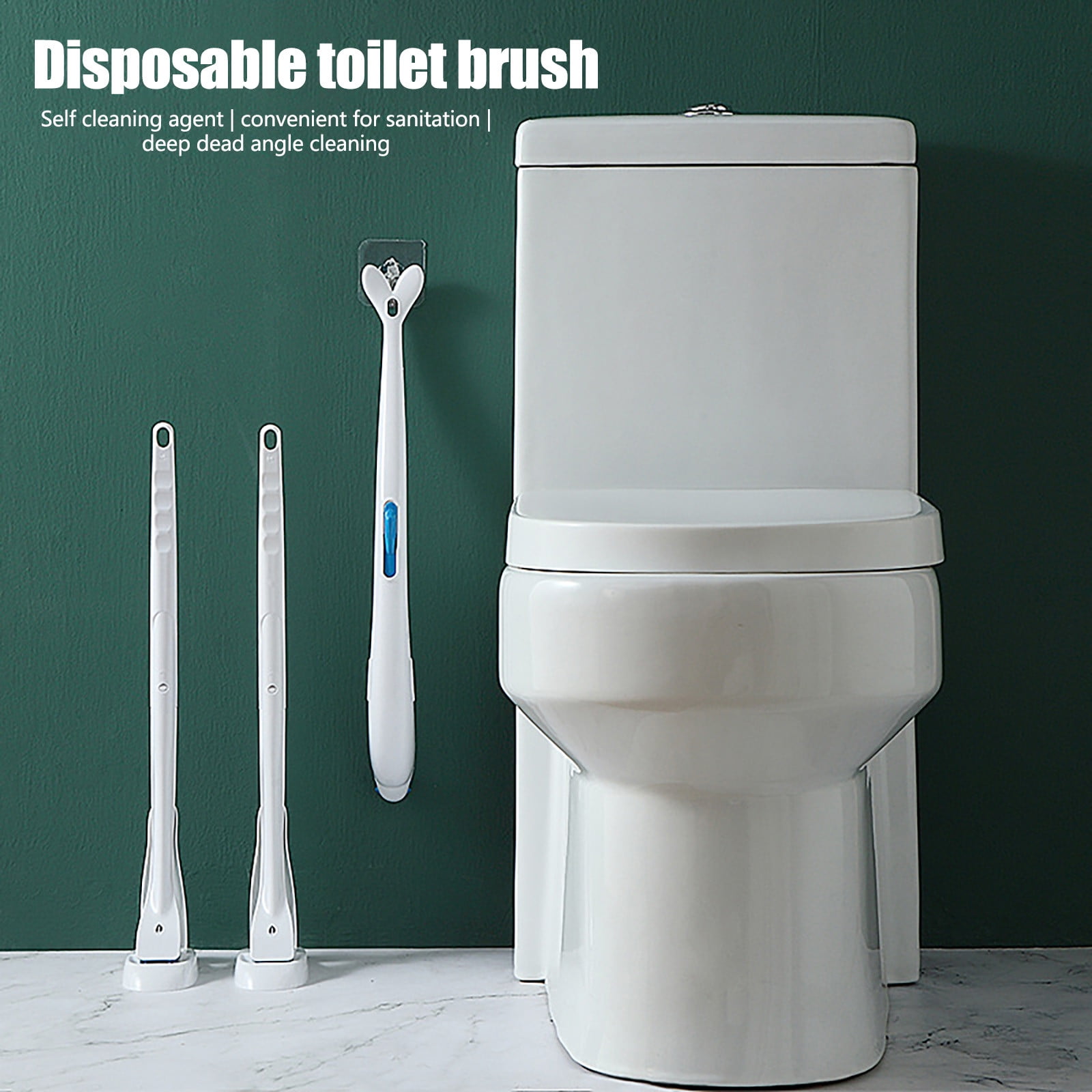 Disposable Toilet Brush Self-contained No Dead Ends, Disposable ...