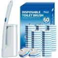 Disposable Toilet Brush Set with 60 Replacement Heads, Toilet Cleaning ...